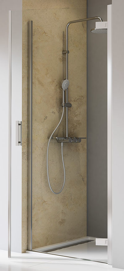 Schulte Toura Drehtür pendelbar für Nische 8 mm Klarglas mit fixil ...