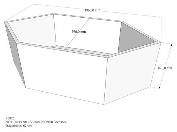 Schröder Wannenträger für 6-Eckwanne Kusi